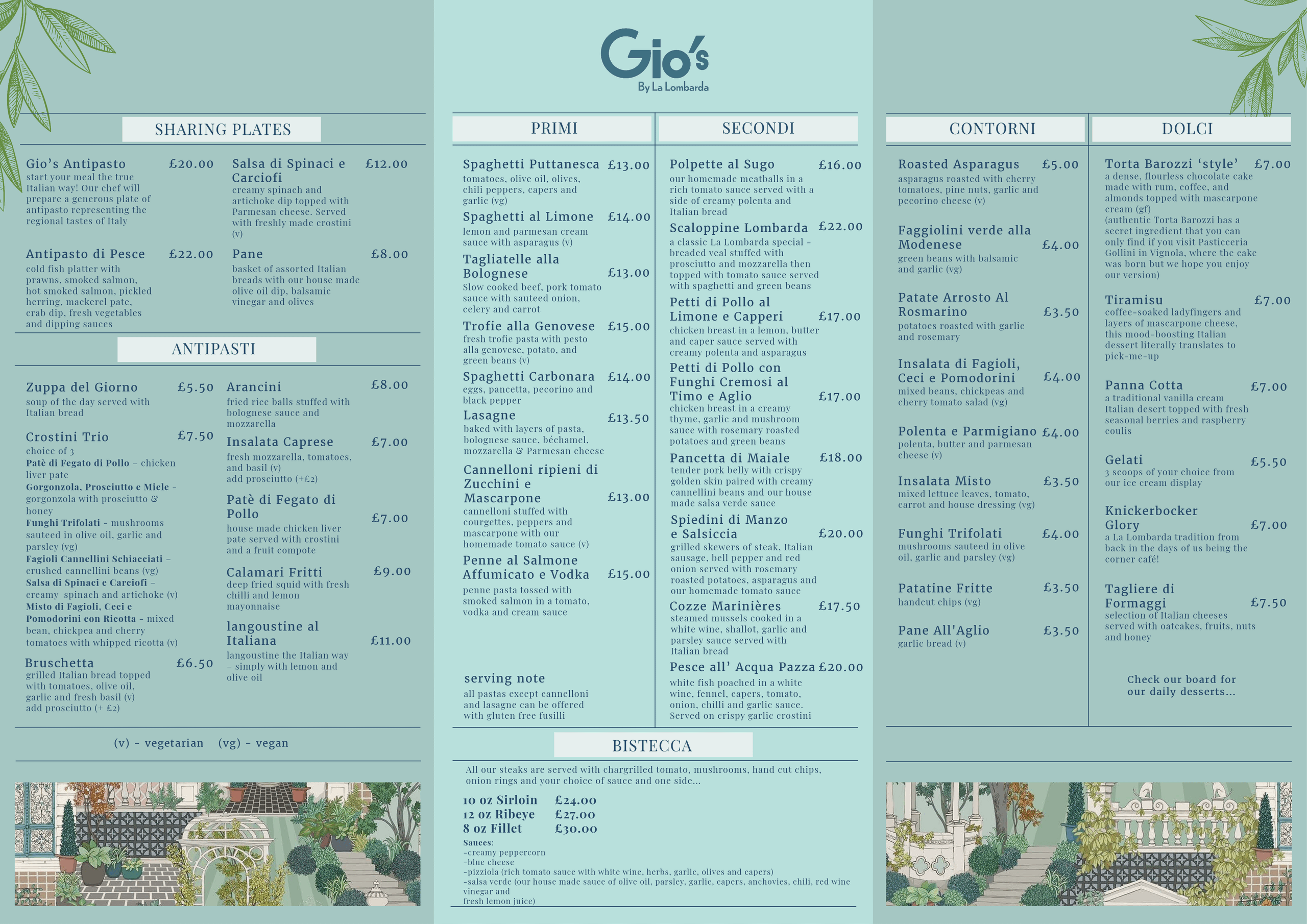 Gio's by La Lombarda - Menu